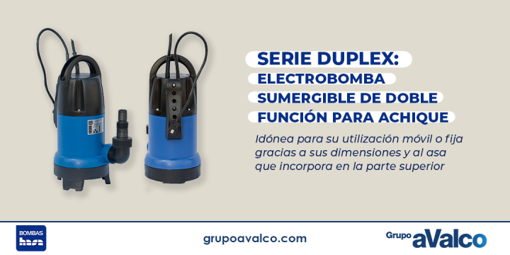 Serie Duplex Electrobomba Sumergible De Doble Funcion Para Achique • Grupo Avalco